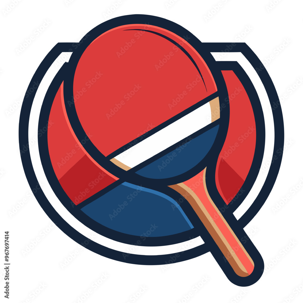 Ping Pong Power: A bold, graphic illustration of a ping pong paddle set ...