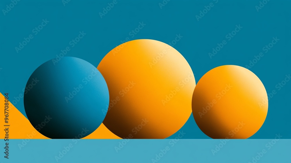 Dynamic 3D geometric shapes such as cubes spheres and pyramids layered ...