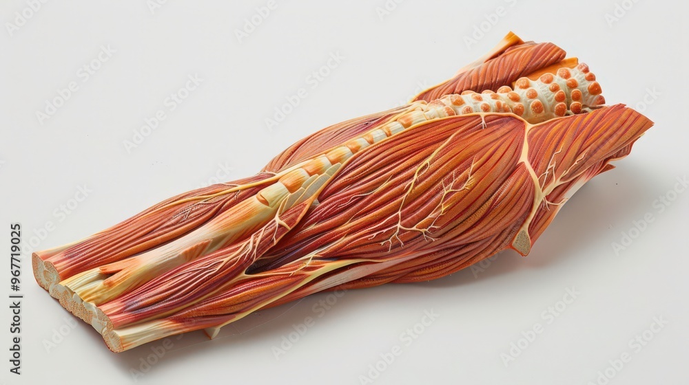 Cross-section of a muscle, showing the arrangement of muscle fibers ...