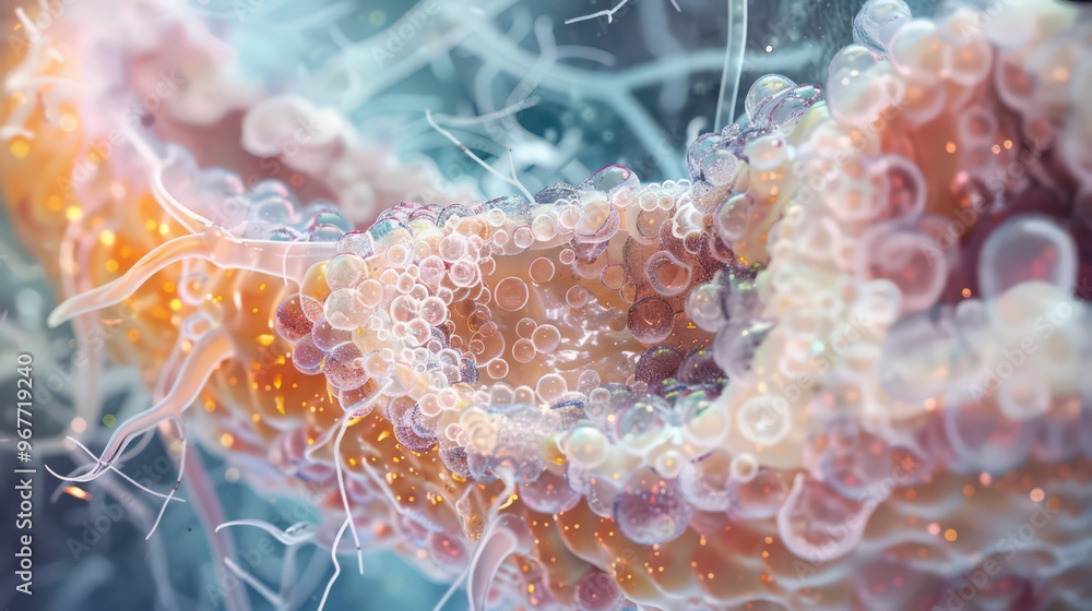 Cross-section of a nerve fiber, showing the myelin sheath and the ...