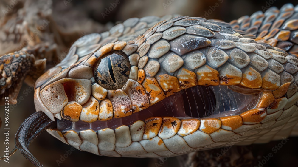 Cross-section of a snake's fang, detailing the venom delivery system ...