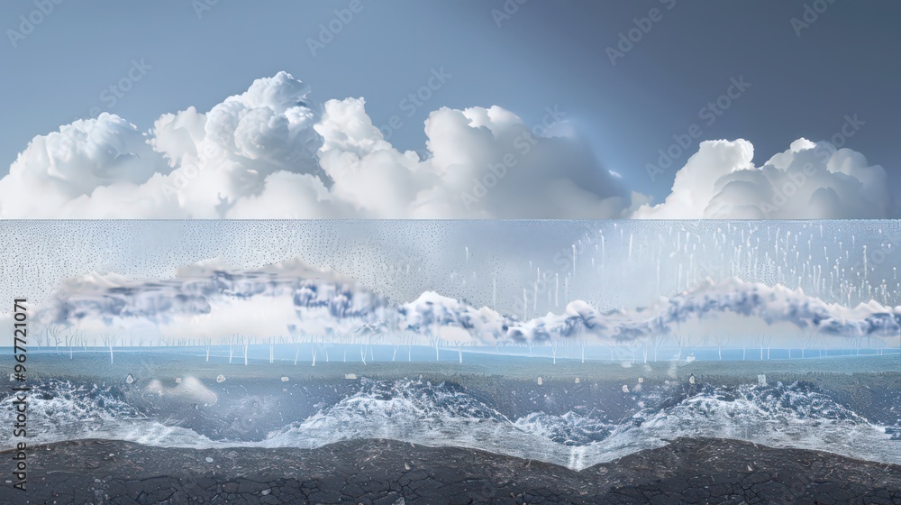 Cross-section of a warm front, explaining how it lifts cold air and ...