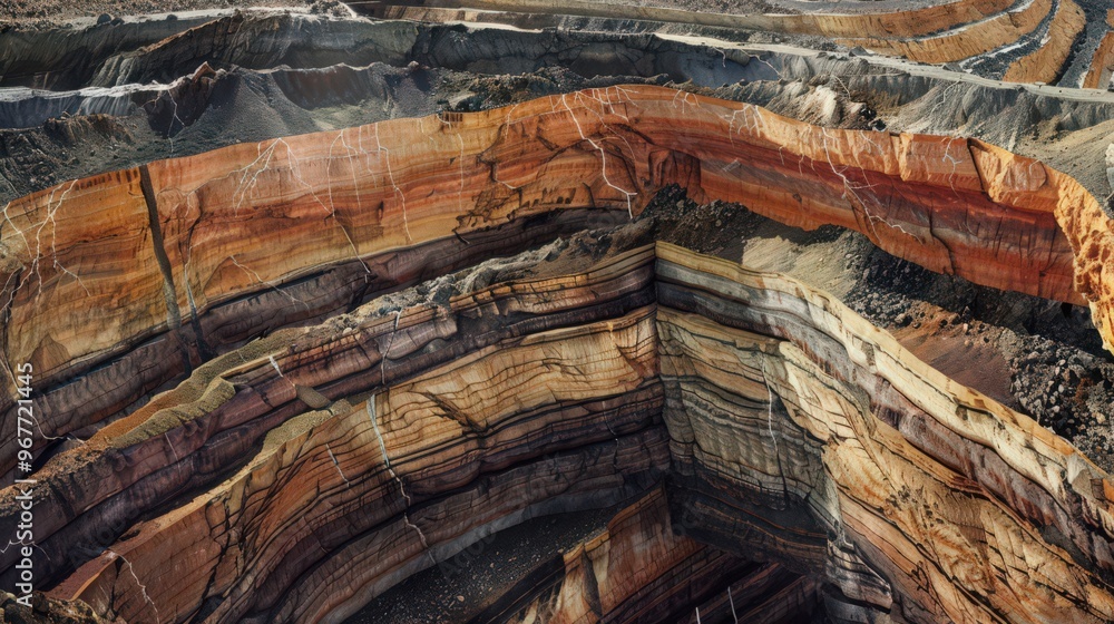 Cross-section of an oil reservoir, highlighting the layers of rock that ...