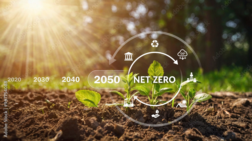 Net zero , carbon neutral concept. Net zero greenhouse gas emissions ...