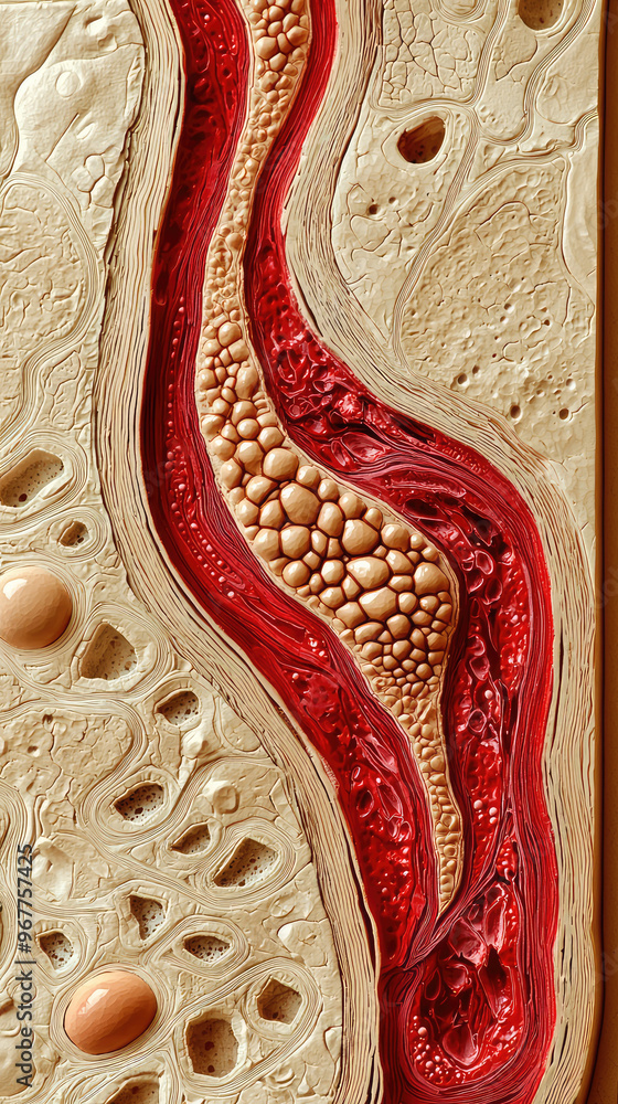 Cross section of human artery showing histological features, including ...