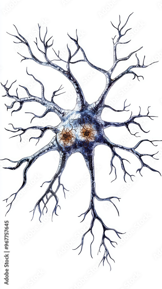 image depicts detailed cross section of neuron, showcasing its ...