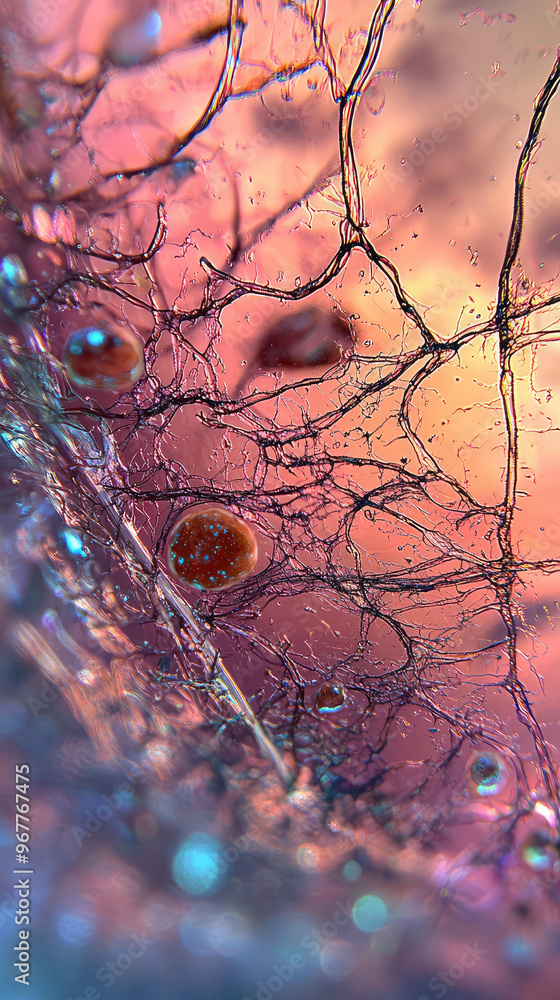 Microscopic view of retina showing photoreceptor cells, revealing ...