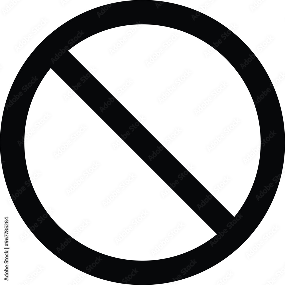 Poster No allowed sign, ban sign in Black strip, Prohibiting sign ...