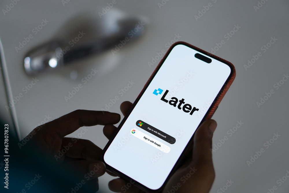 Dhaka, Bangladesh- 10 Sep 2024: Later logo is displayed on smartphone ...