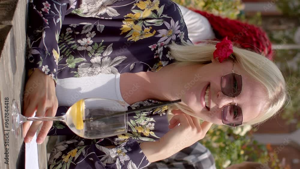 Her facial expressions and body language convey emotion of surprise ...