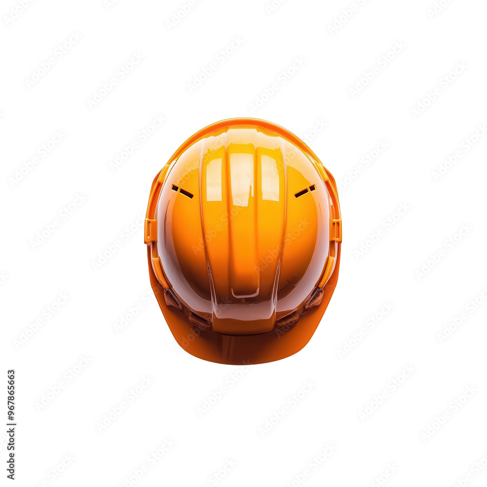 Bright orange safety helmet, symbolizing protection and compliance in ...