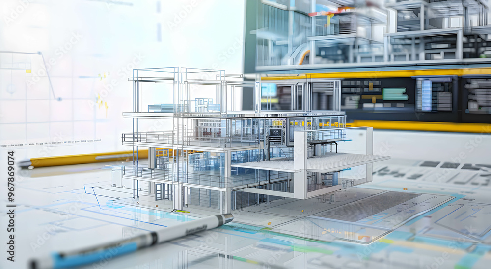 Building Information Modeling (BIM) software is used to plan and ...