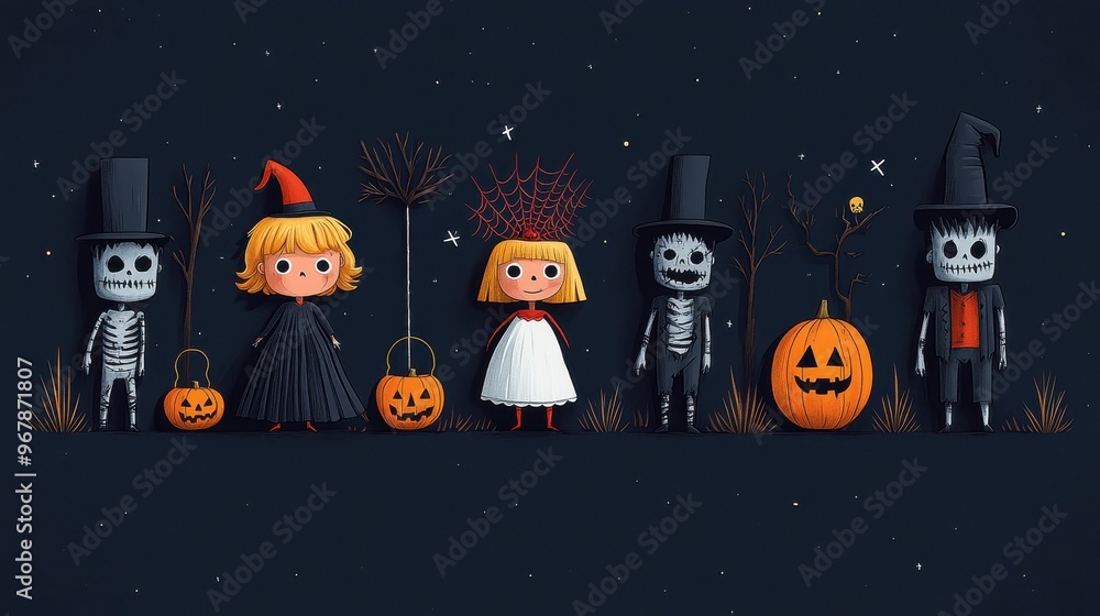 Dark yet whimsical illustration of familiar nursery rhyme characters ...