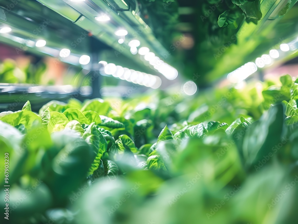 Vertical Indoor Farm with Advanced LED Lighting for Efficient Fresh ...