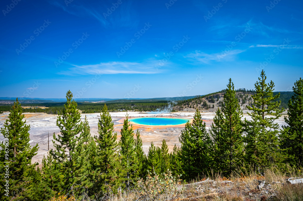 Yellowstone National Park's Prismatic Spring from the Prismatic Spring ...