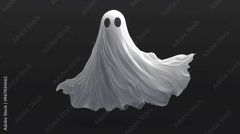 Halloween ghost on transparent background. spirit figure. png element ...