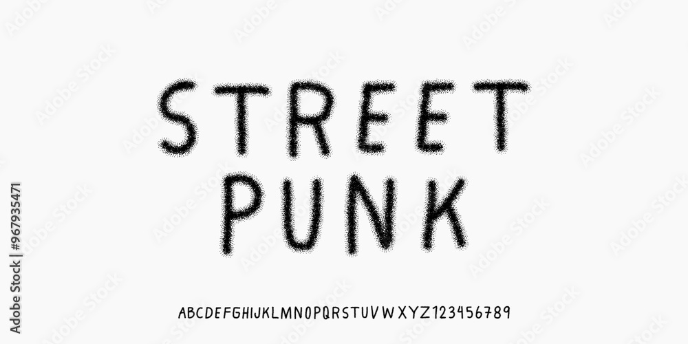 Grunge Font Alphabet collection. Hand drawn childish style vector ...