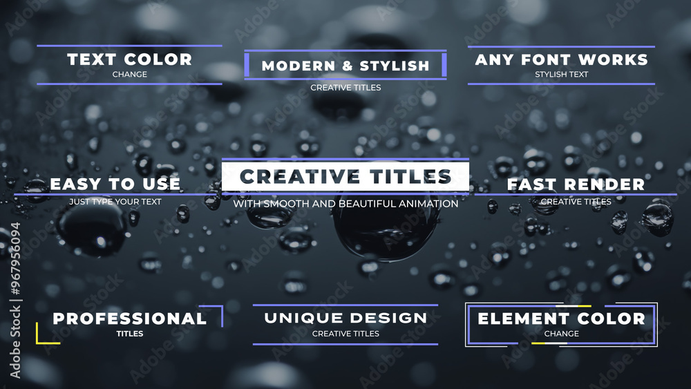 Creative Modern Titles Stock Template | Adobe Stock
