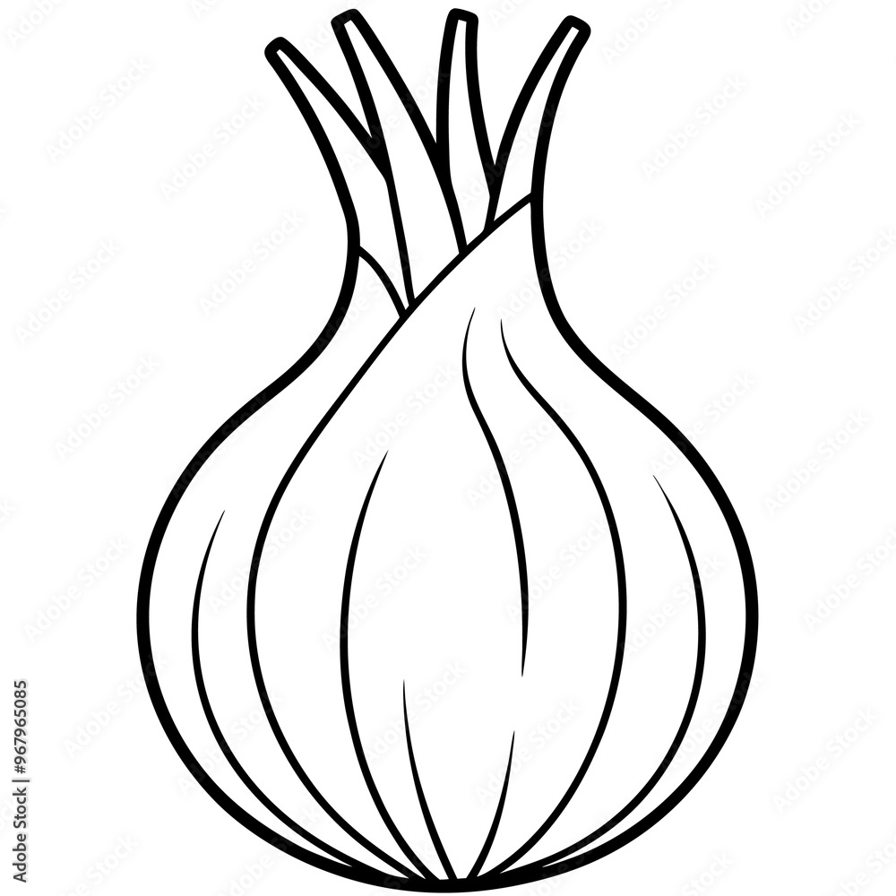 fennel vegetable outline coloring book page line art illustration ...