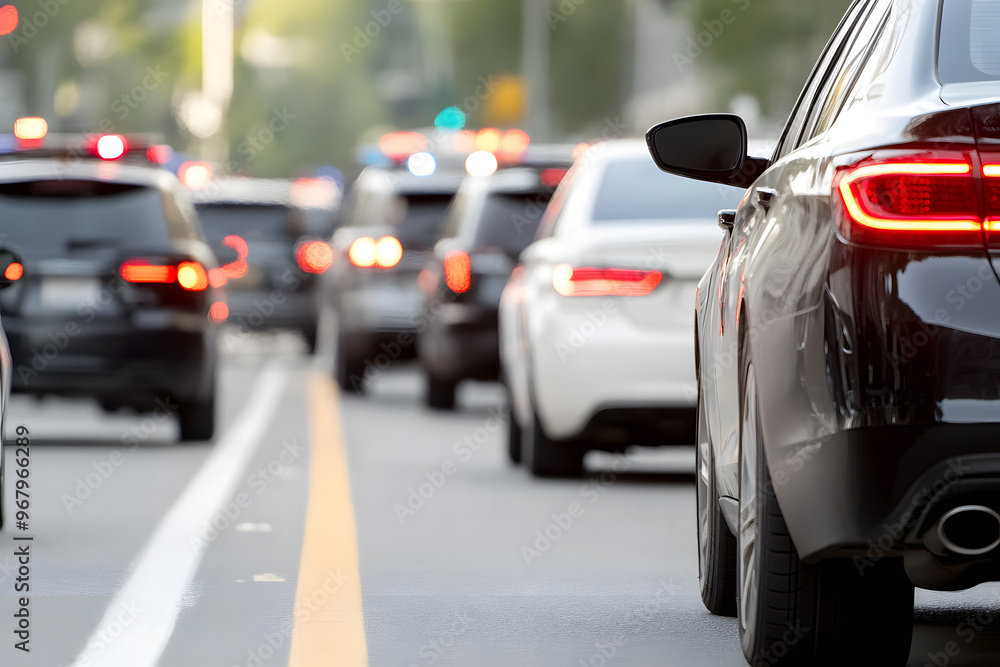 Police Patrol Cars Conducting a Routine Traffic Stop | Law Enforcement ...