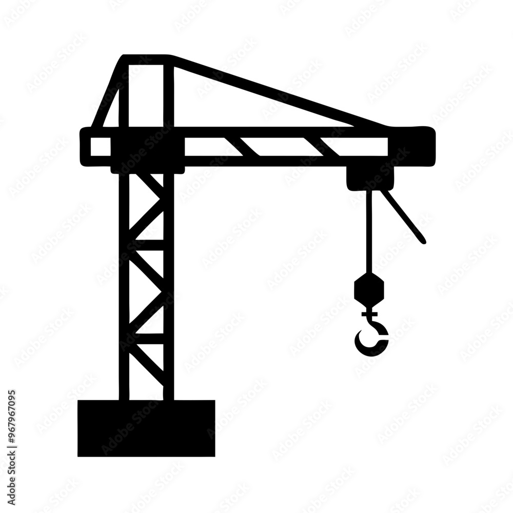 Vetor de Jib Crane Silhouette Icon - SVG, PNG Clipart with Transparent ...