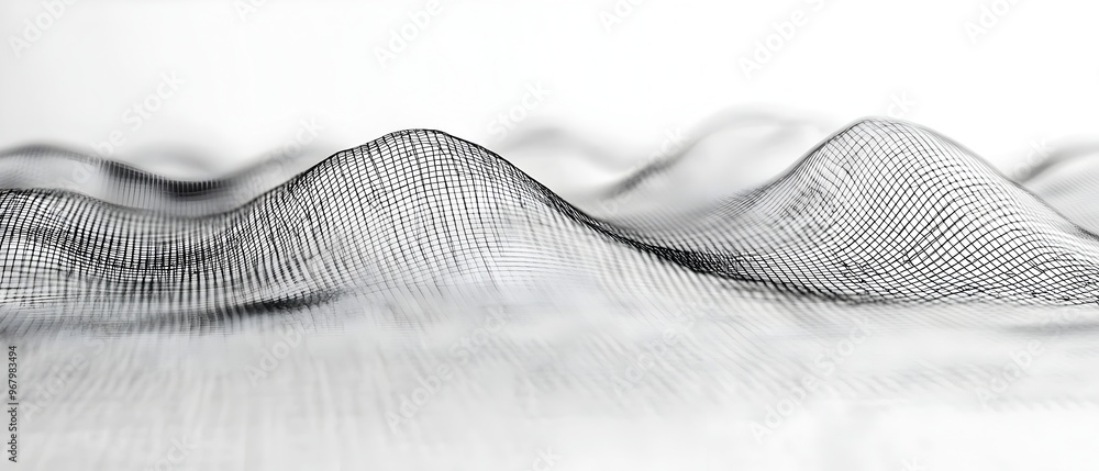Futuristic 3d Wireframe Structure Of A Digital Website Layout Concept Representing The