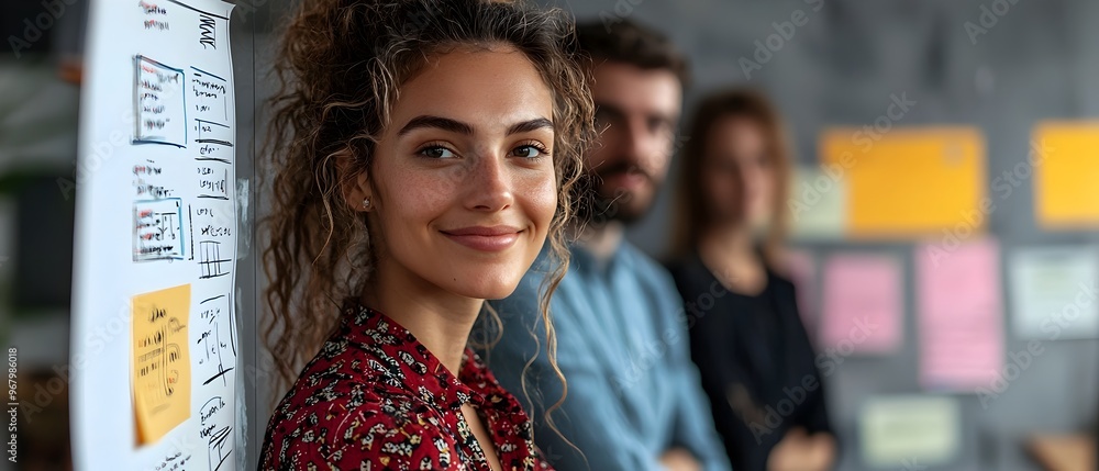 Colorful website wireframes and design elements pinned on a ...