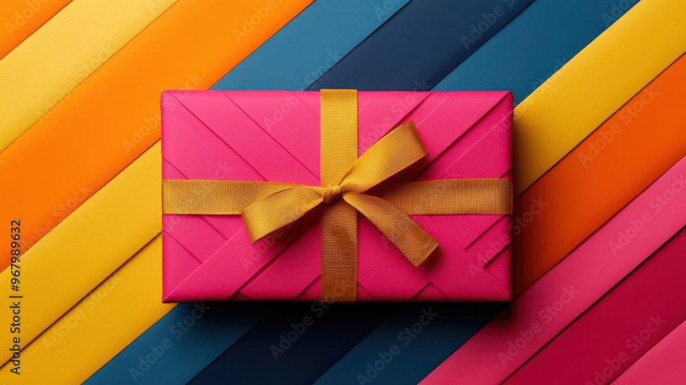 Custom packaging design with a vibrant geometric pattern, tailored for ...