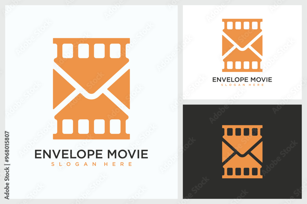 Movie Envelope Design Inspiration. Design Template Vector Logo Movie ...