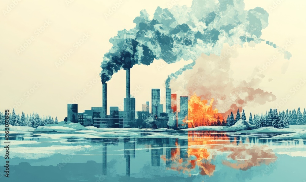 Illustration conveying the message Halt Global Warming featuring text ...