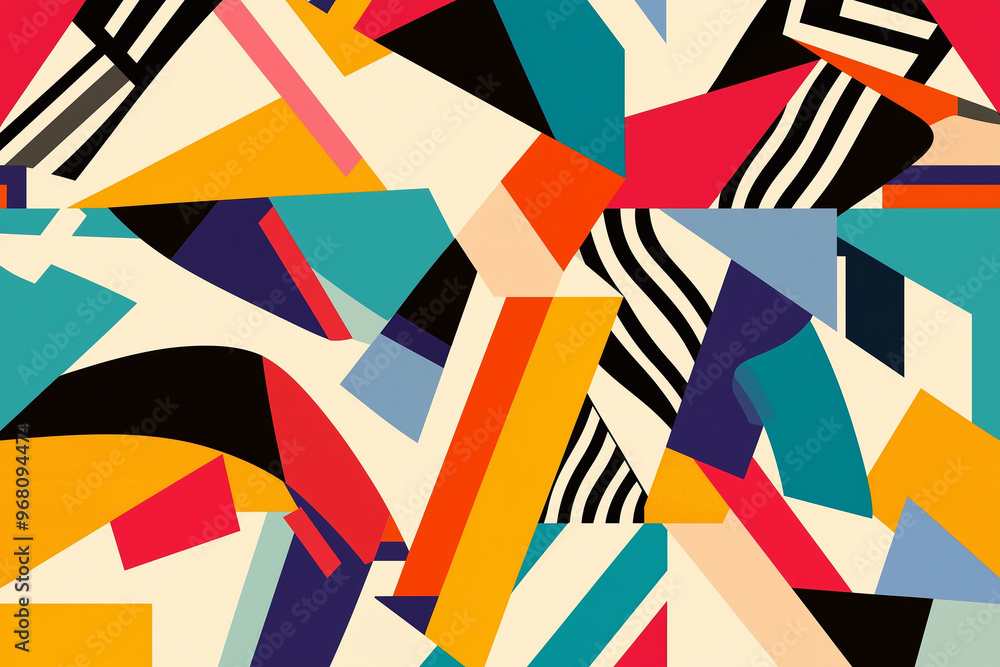 "Dynamic abstract geometric patterns with vibrant colors and sharp ...