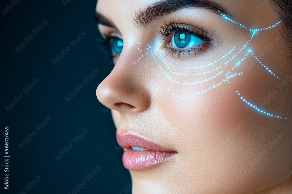 Wrinkles Treatment Blueprint represented in a detailed medical chart ...