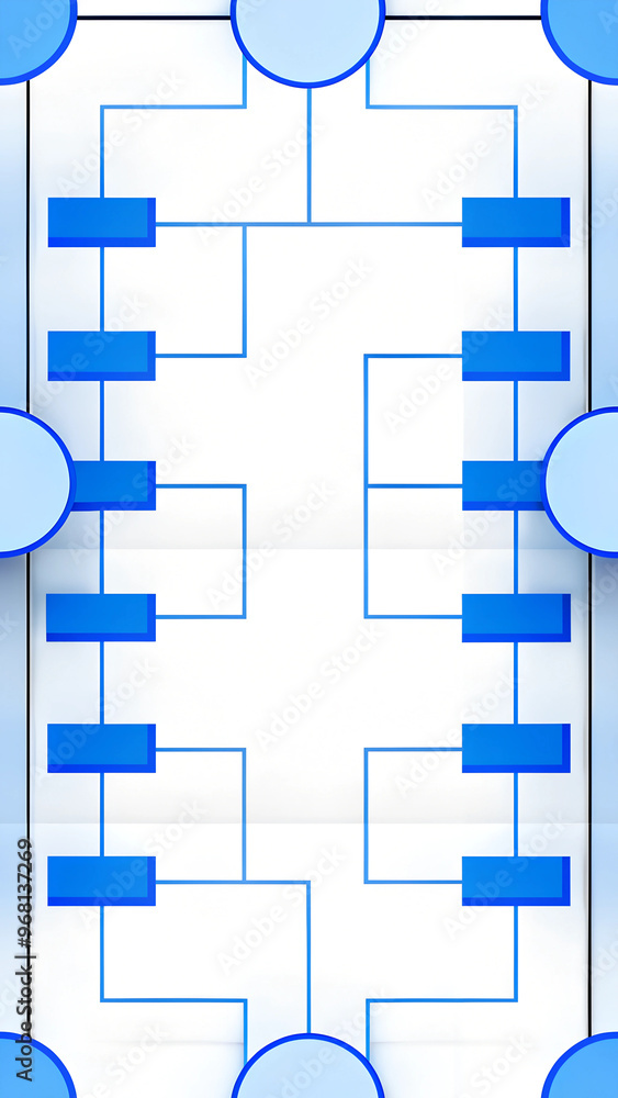 Vector championship single elimination tournament bracket or tree ...