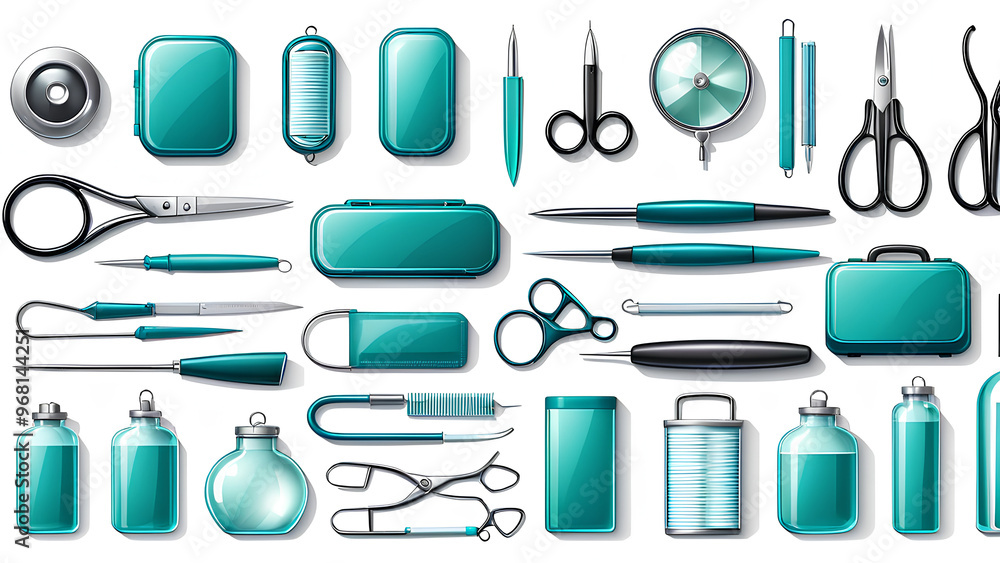 Surgical Tools Clipart Set Isolated – Ideal for Healthcare ...