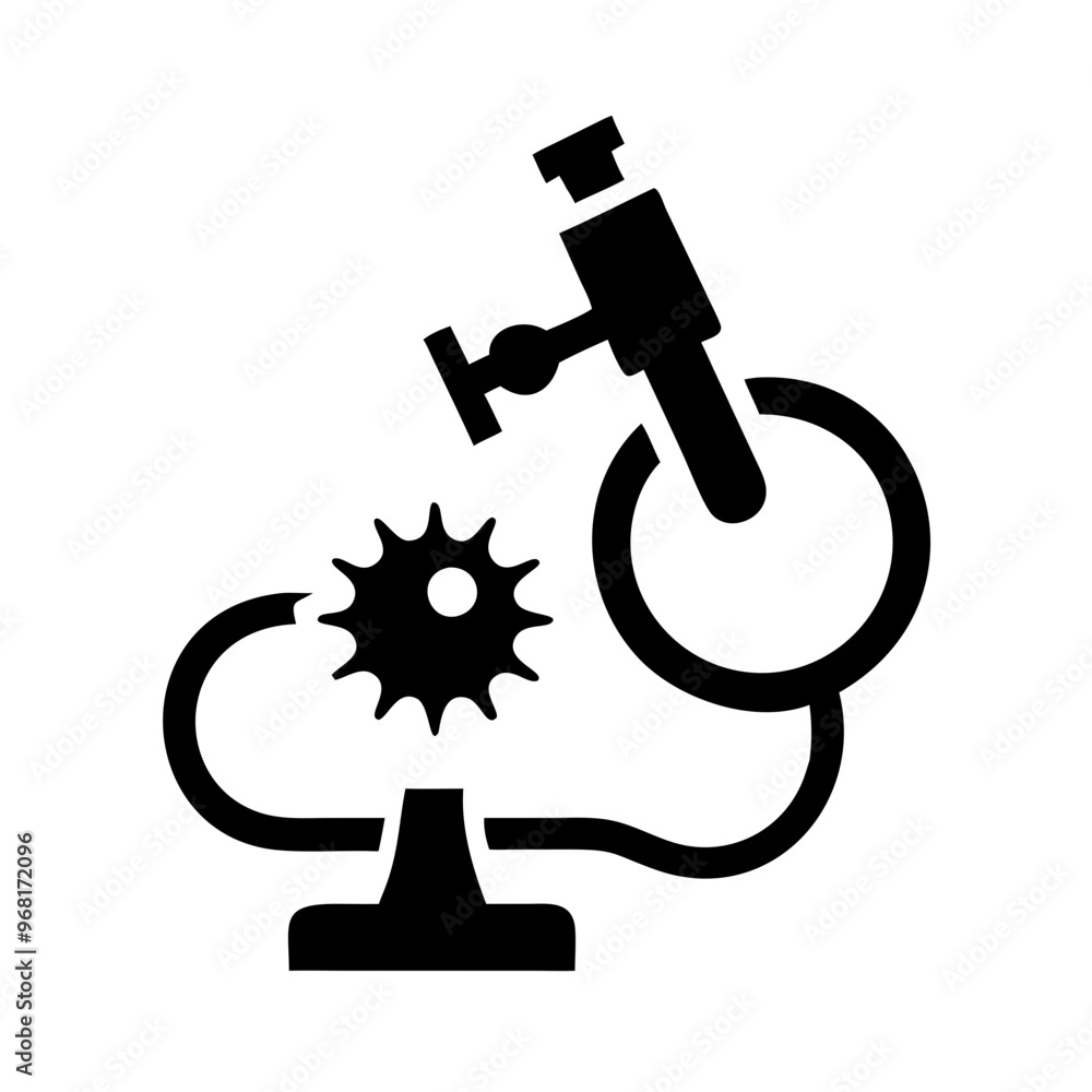 Microscope Silhouette Icon - SVG, PNG Clipart on Transparent Background ...