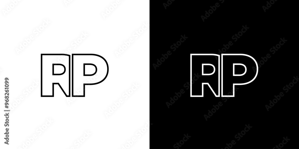 Letter R and P, RP logo design template. Minimal monogram initial based ...