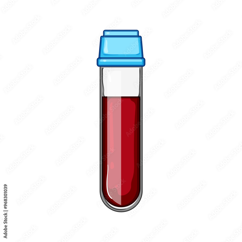 hematology blood test vial cartoon. centrifuge needle, venipuncture ...