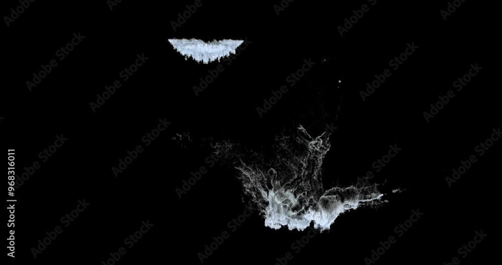 seafoam texture isolated on black with alpha, seamless loop of a sea ...