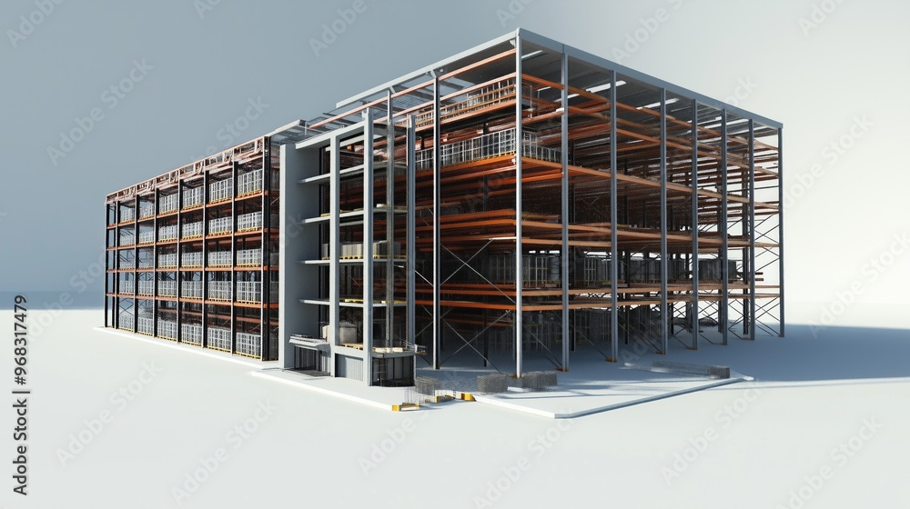 Modern multi-story warehouse design featuring unique structural ...