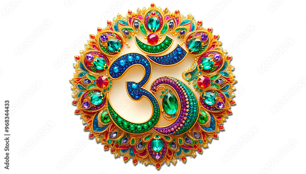 Indian Hinduism religious symbol golden text Om,aum,or oim meaning ...