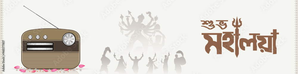 Mahalaya, Card Design Social Media Poster. Durga Puja Celebration ...