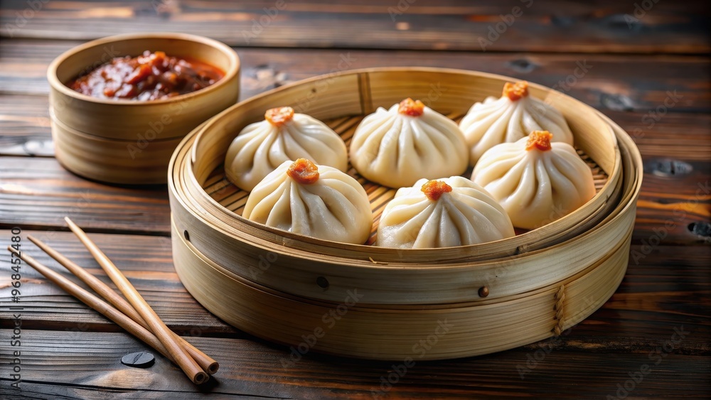 Steamed Char Siew Bao, a popular Chinese dim sum breakfast item , Char ...