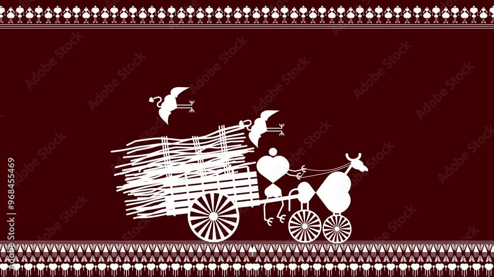 warli painting Harmony Pattern in the Fields A Captivating Warli ...