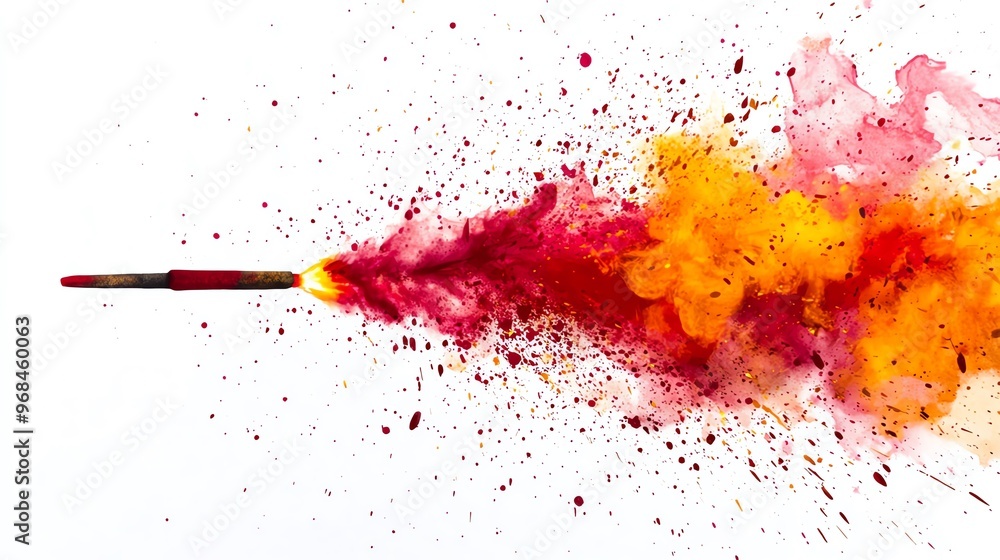 Diwali firecracker clipart, celebration element, watercolor ...