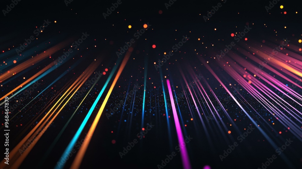 Explore a vibrant animated wallpaper featuring colorful lines that ...