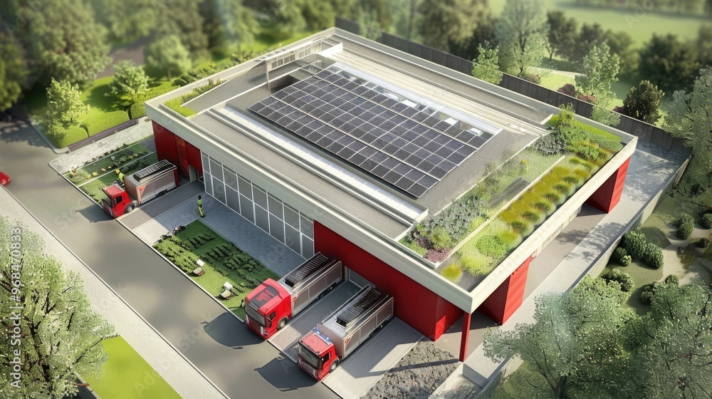 Eco friendly fire station using rainwater harvesting and solar power ...