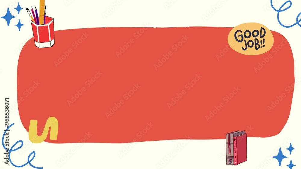 animated background illustration for educational presentation ...