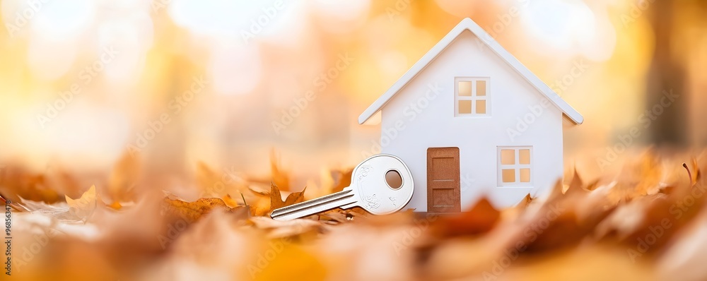 Charming Autumn Home with Key on Doorstep - Traditional House ...