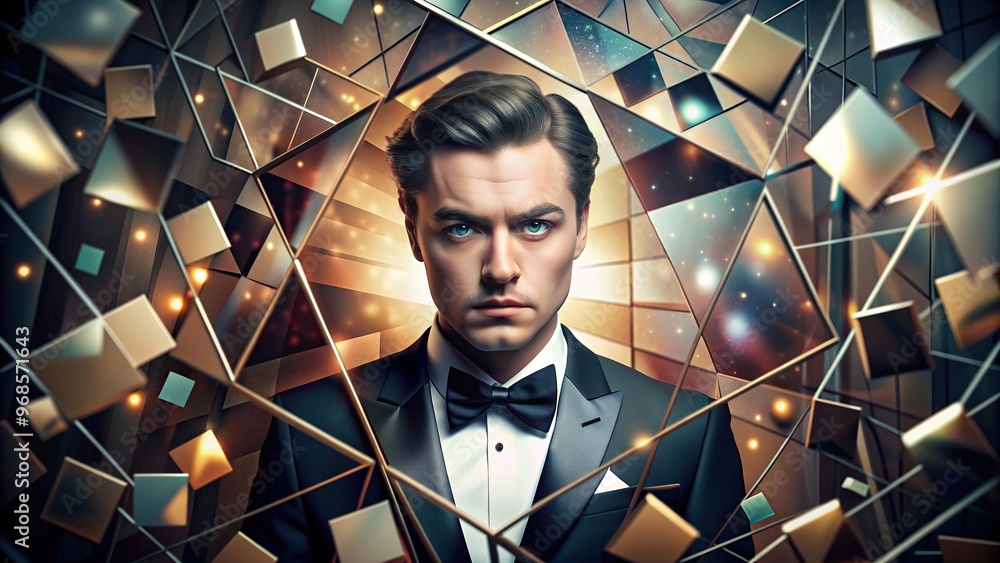movie star, world, cubist, Abstract stock photo of a movie star in a ...