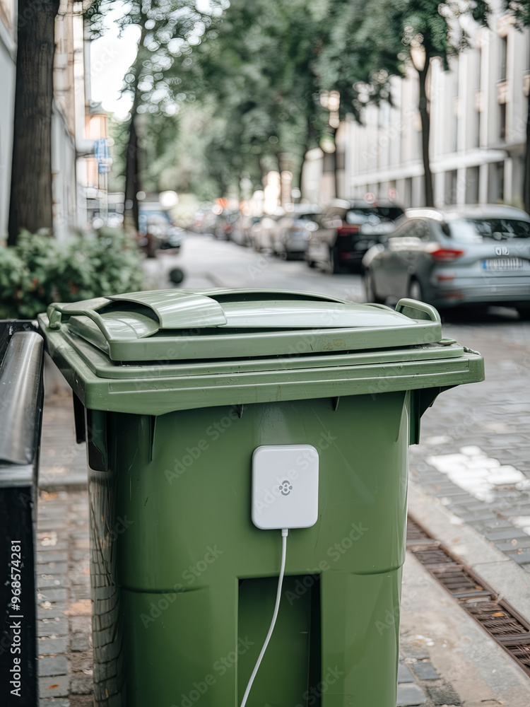 Smart waste management systems using IoT sensors Stock Photo | Adobe Stock